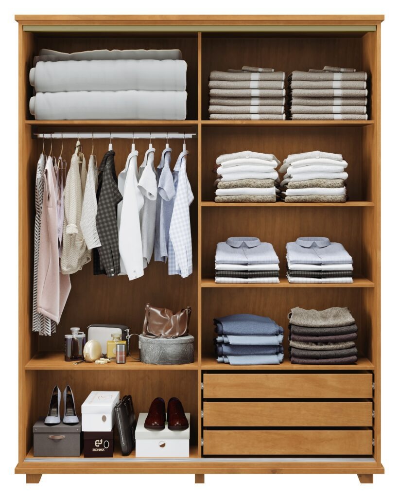 Ropero 2 Puertas corredizas 3 cajones Madera Muebles y Decoración ...